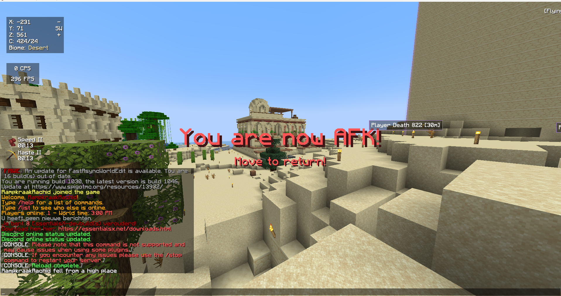 AFK Plugin with Config | SpigotMC - High Performance Minecraft Software