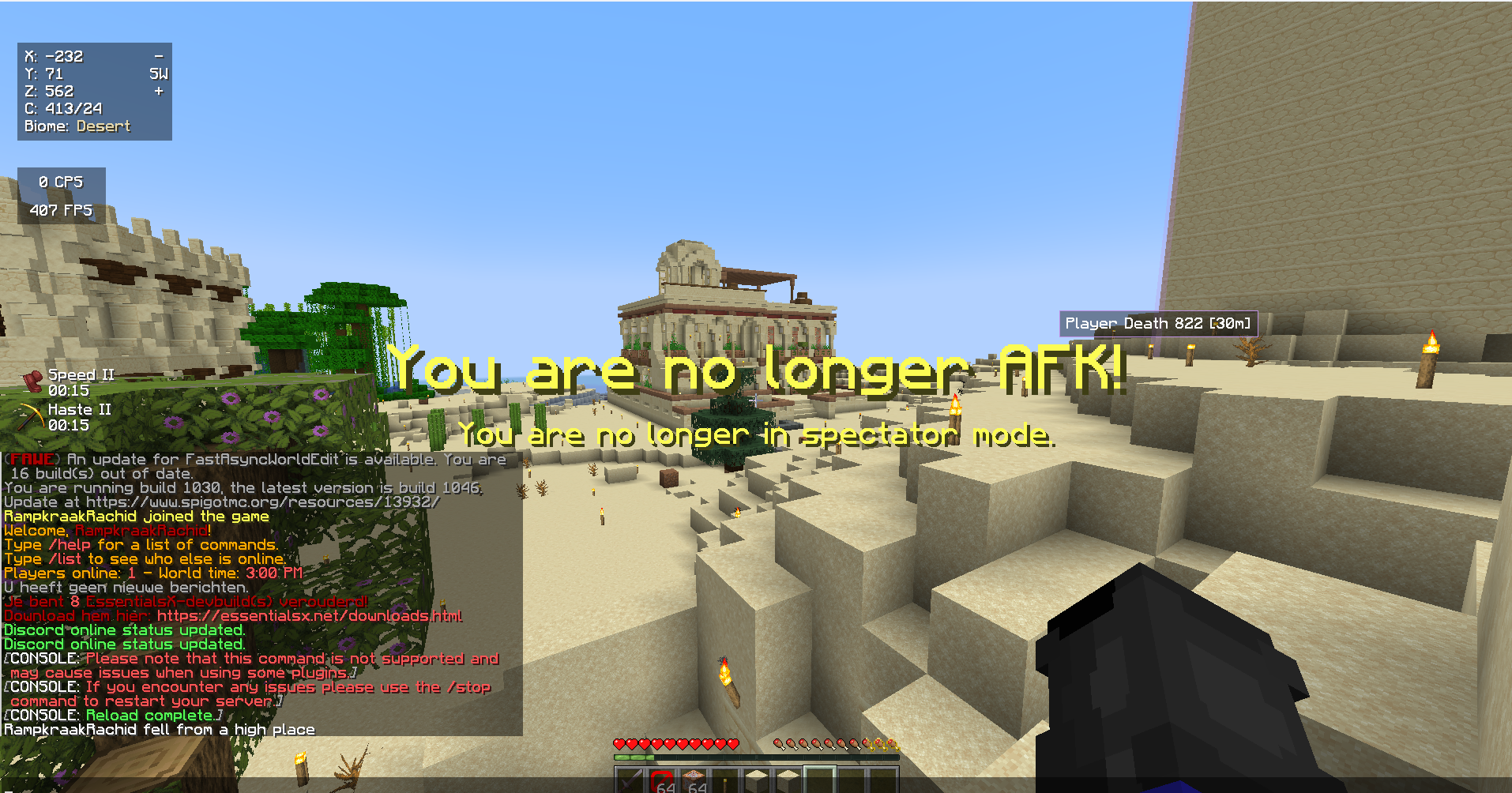 AFK Plugin with Config | SpigotMC - High Performance Minecraft Software
